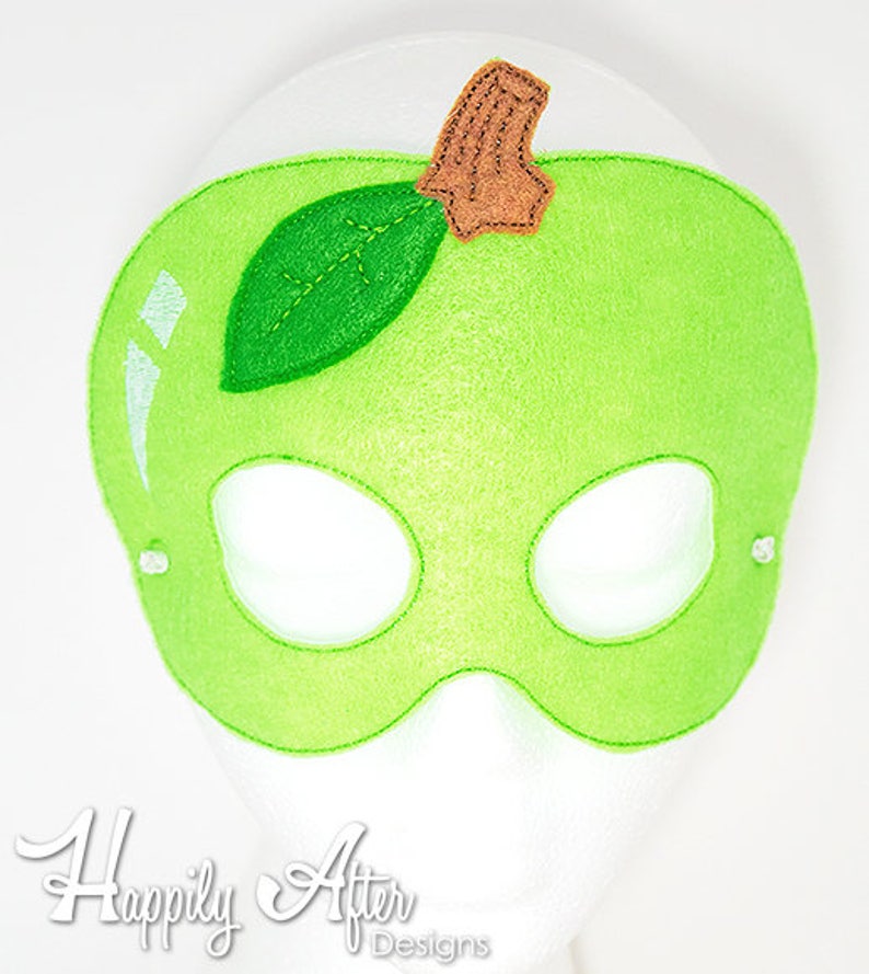 Apple Mask Embroidery Design Apple Mask Machine Embroidery - Etsy