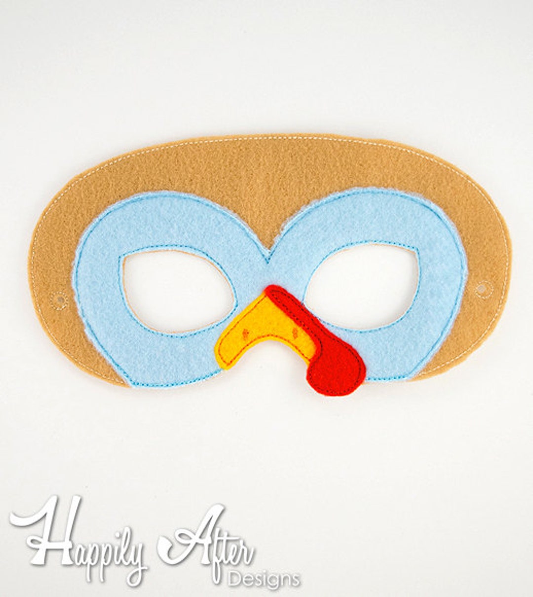 Turkey Mask Embroidery Design, Turkey Mask, Machine Embroidery, ITH ...