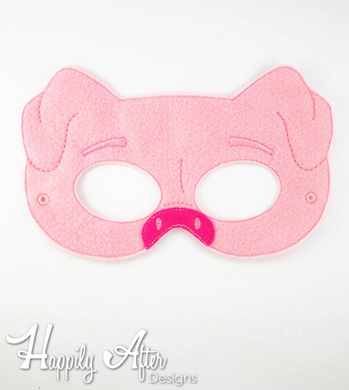 Three Little Pigs Mask Embroidery Design Pack pig mask wolf | Etsy