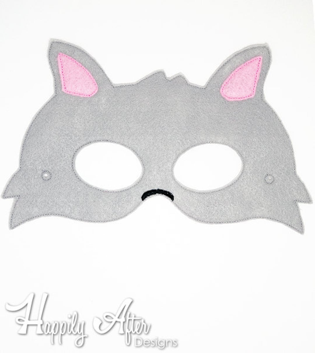 Gray Wolf Mask Embroidery Design, Little Red Mask, Machine Embroidery ...
