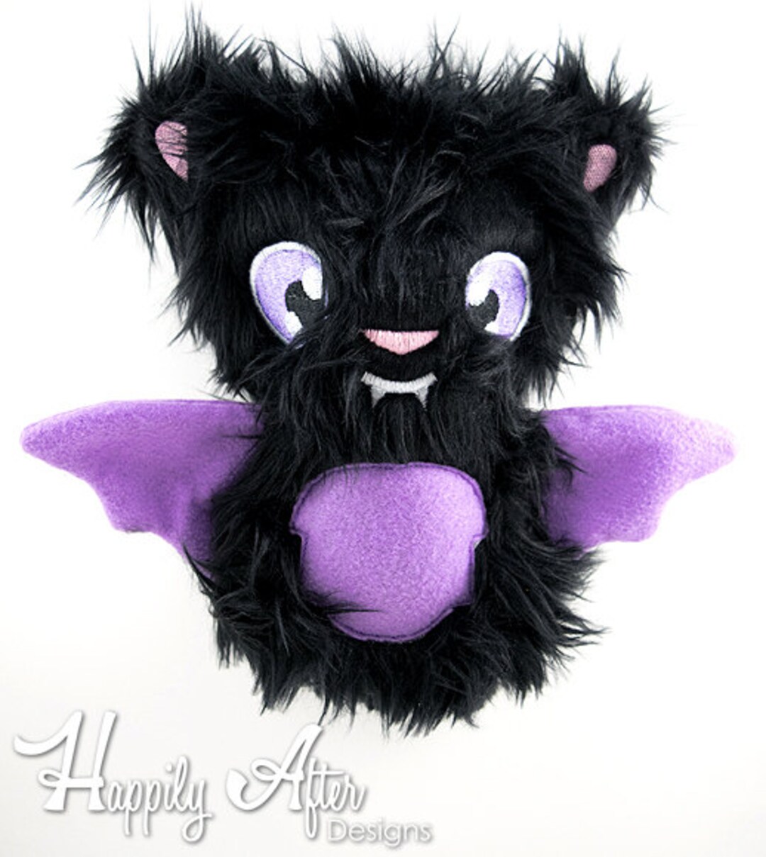 Bat Stuffie Embroidery Design, Bat, Halloween, Bat Machine Embroidery ...