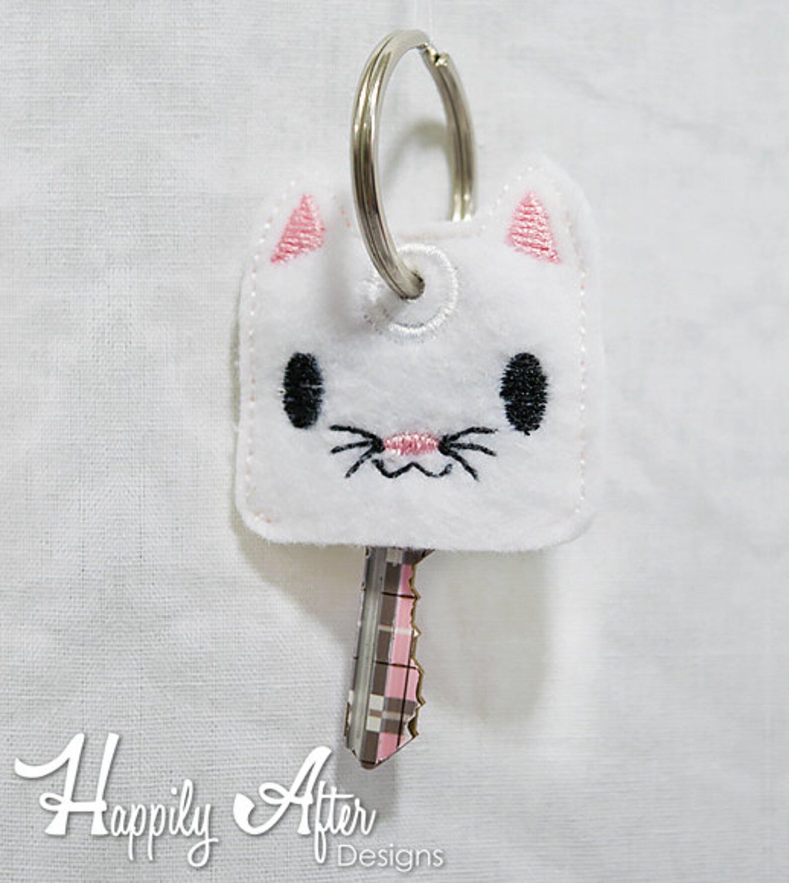 Cat Key Cover Embroidery Design, Cat, Kitty Key Cover, Key Cover ...