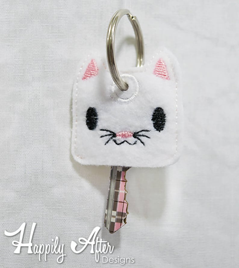 Cat Key Cover Embroidery Design Cat Kitty Key Cover Key - Etsy UK