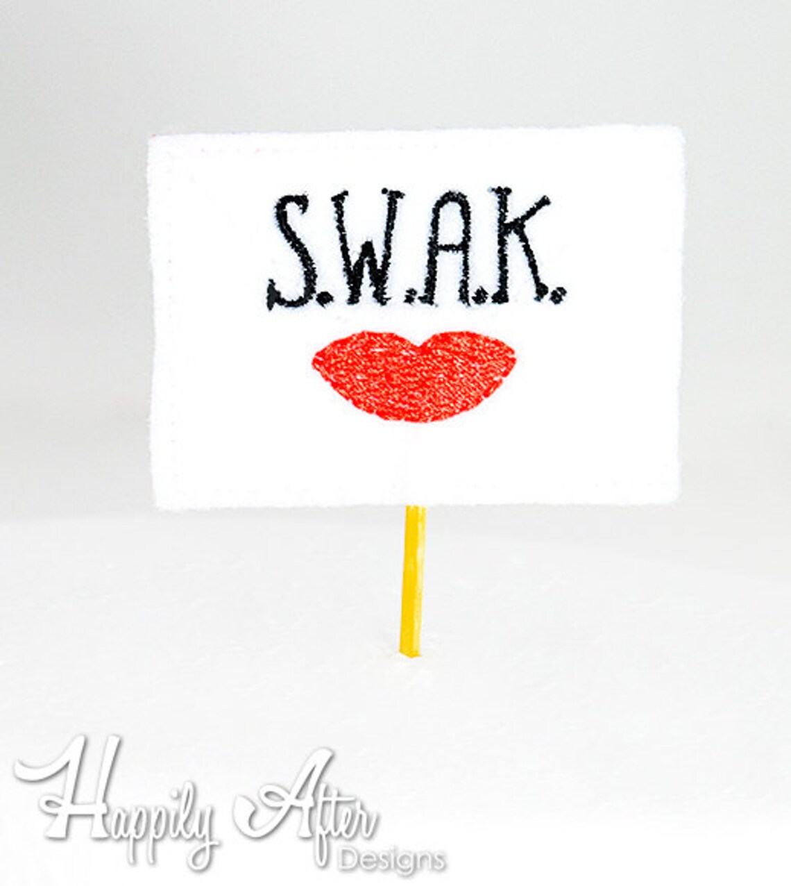 SWAK Cupcake Topper Embroidery Design Machine Embroidery - Etsy