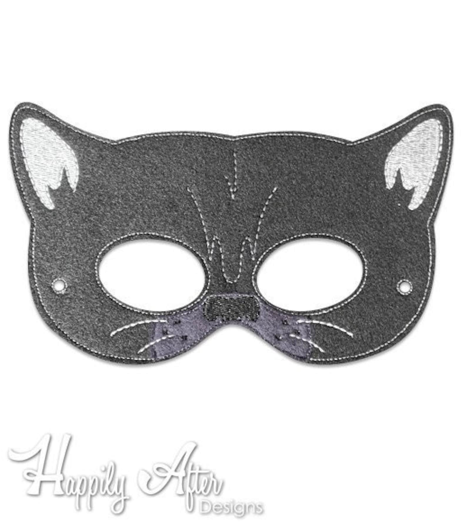 Panther Mask Embroidery Design - Panther Mask - Cat Mask - Panther ...