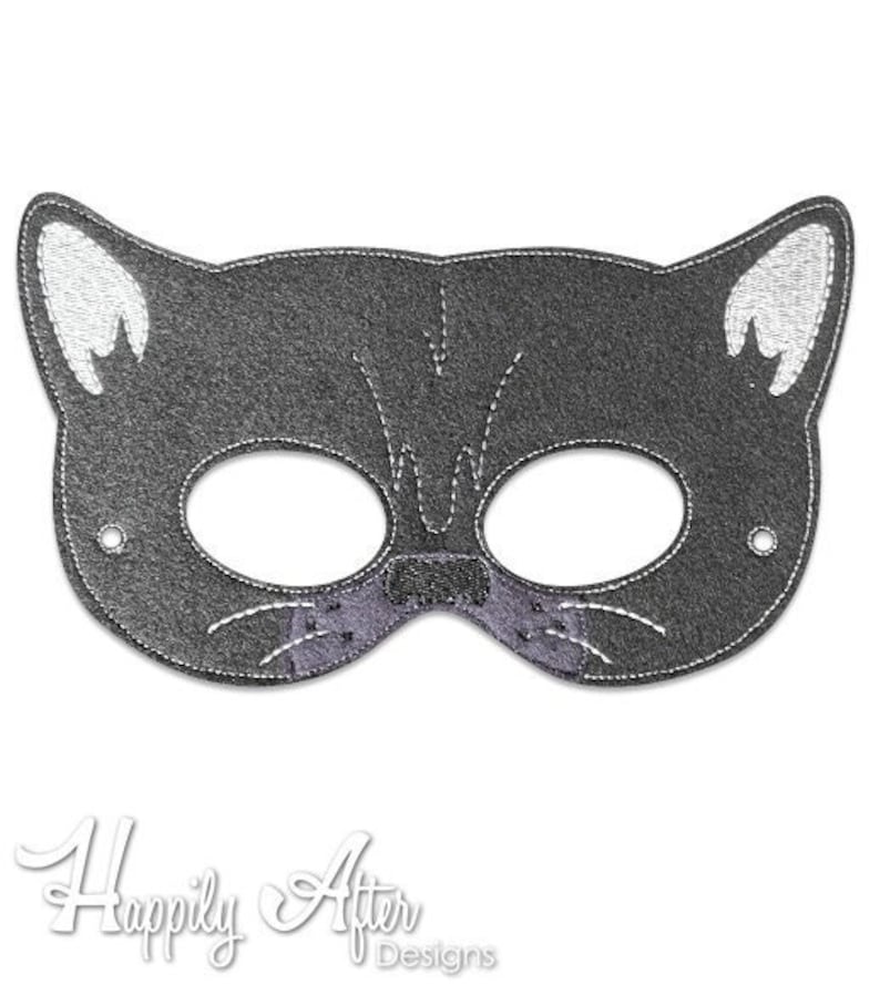 Panther Mask Embroidery Design - Panther Mask - Cat Mask - Panther ...
