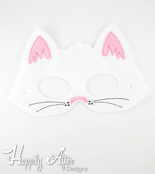 Cats Mask Embroidery Design Pack cat mask striped tabby | Etsy