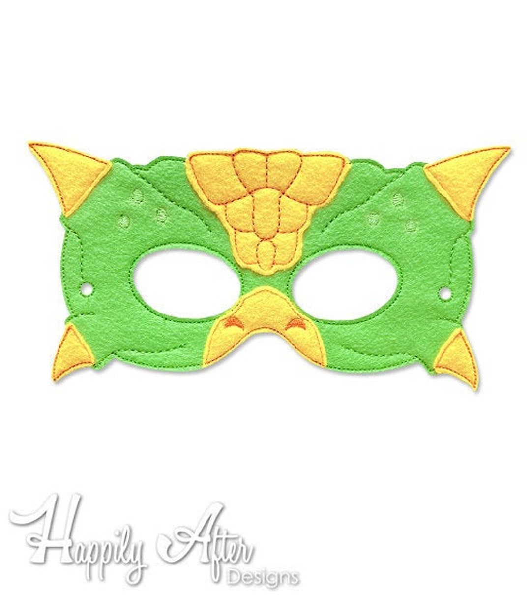 Ankylosaurus Mask Embroidery Design, Dinosaur Mask, Machine Embroidery ...