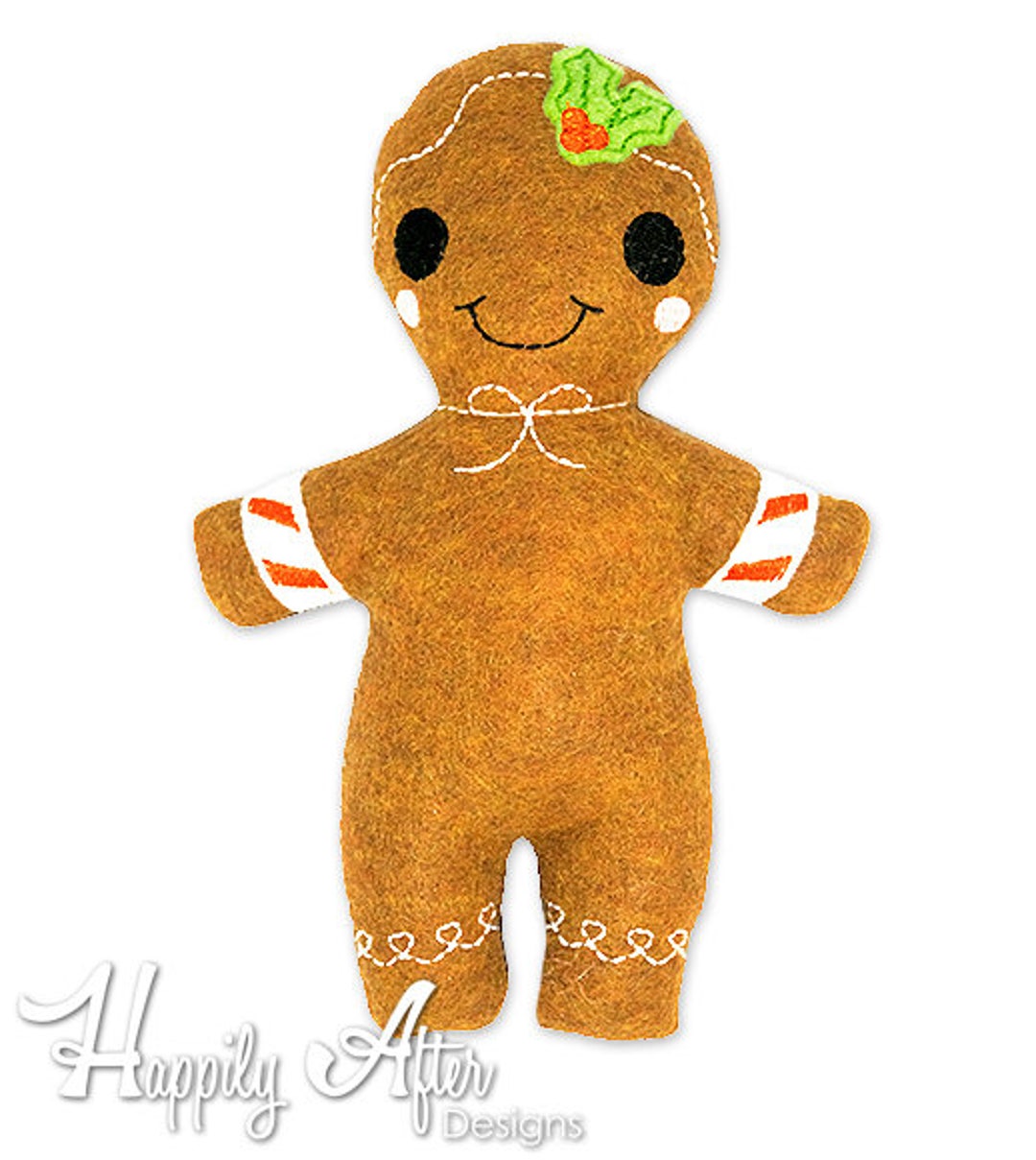 Gingerbread Stuffie Embroidery Design, Gingerbread, Halloween ...