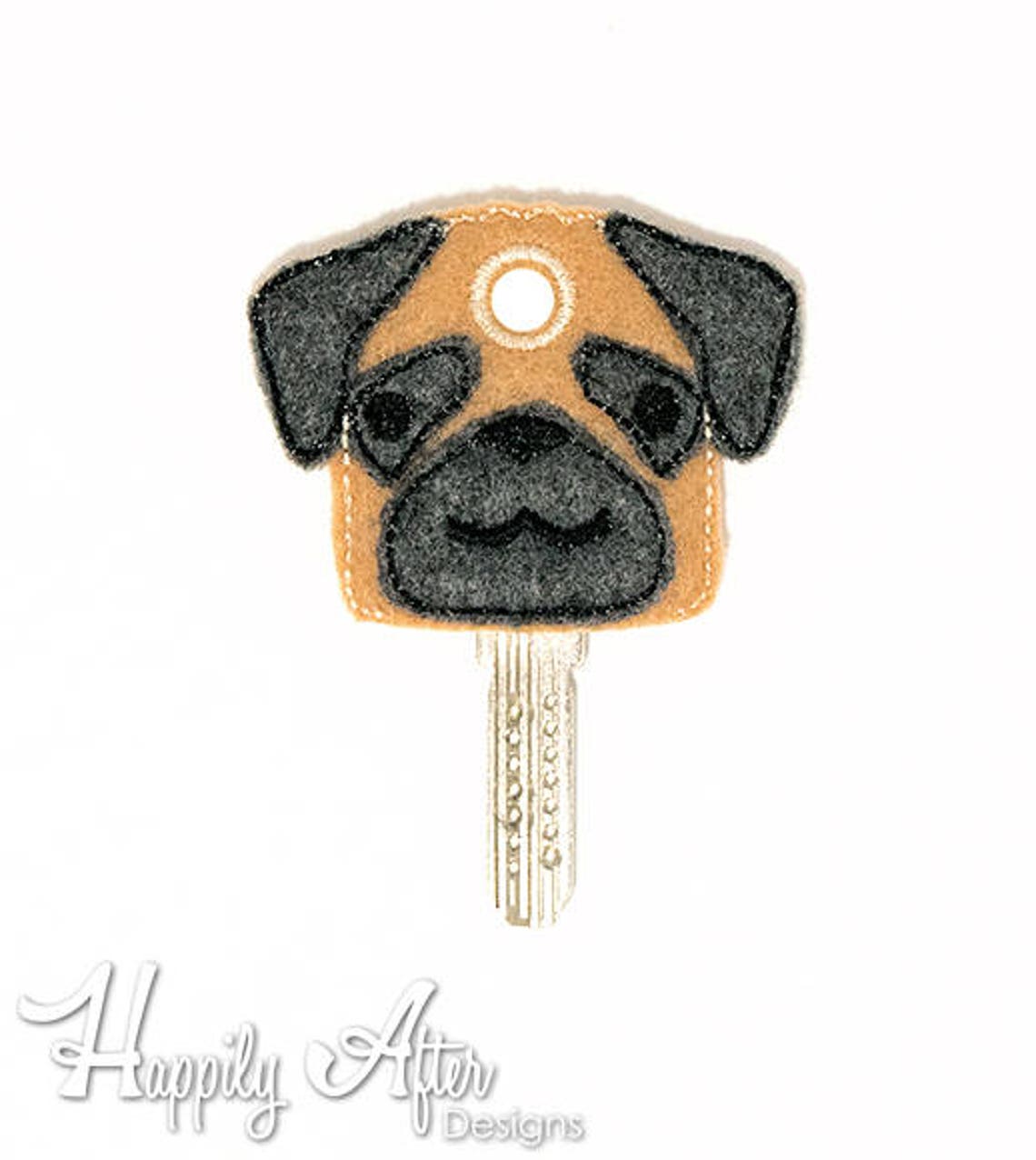 Pug Key Cover Embroidery Design Dog Dog Key Cover Key Cover - Etsy
