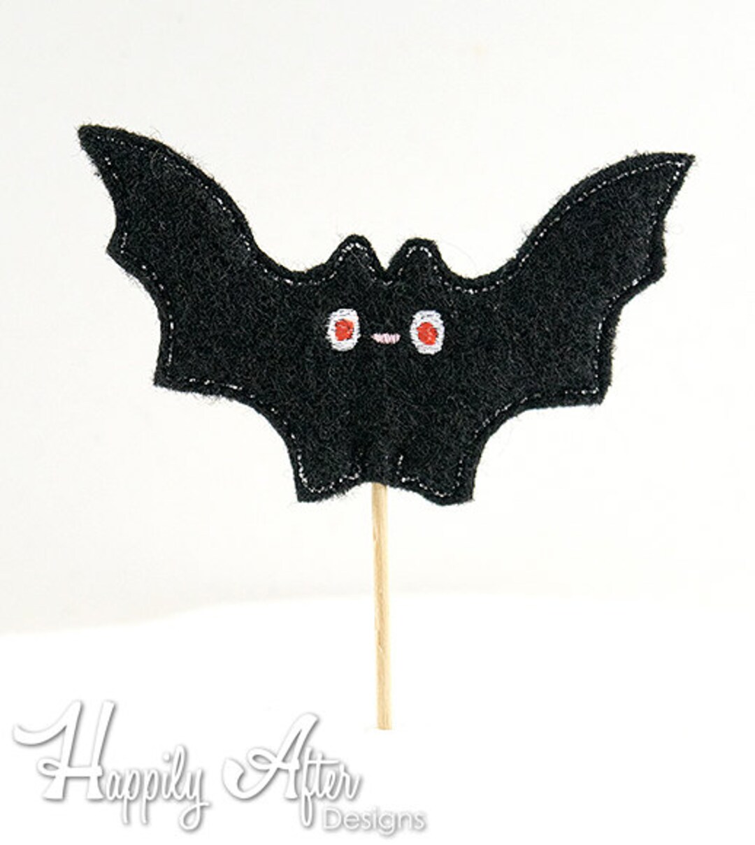 Bat Cupcake Topper Embroidery Design, Machine Embroidery, ITH, in the ...