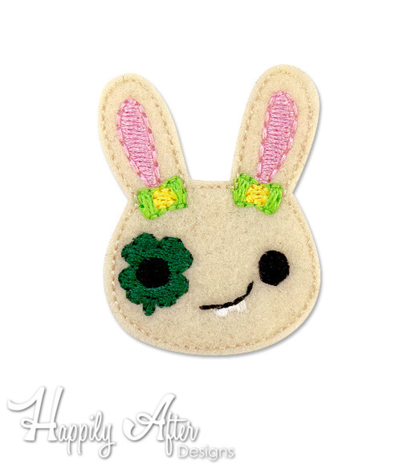 Lucky Rabbit Feltie Embroidery Design bunny feltie machine | Etsy