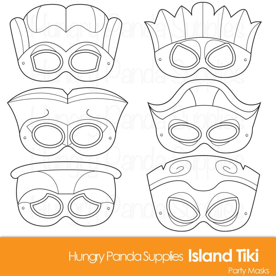 Tiki Party Masks, Tiki Faces, Tiki Costume, Hawaiian Tiki - Etsy