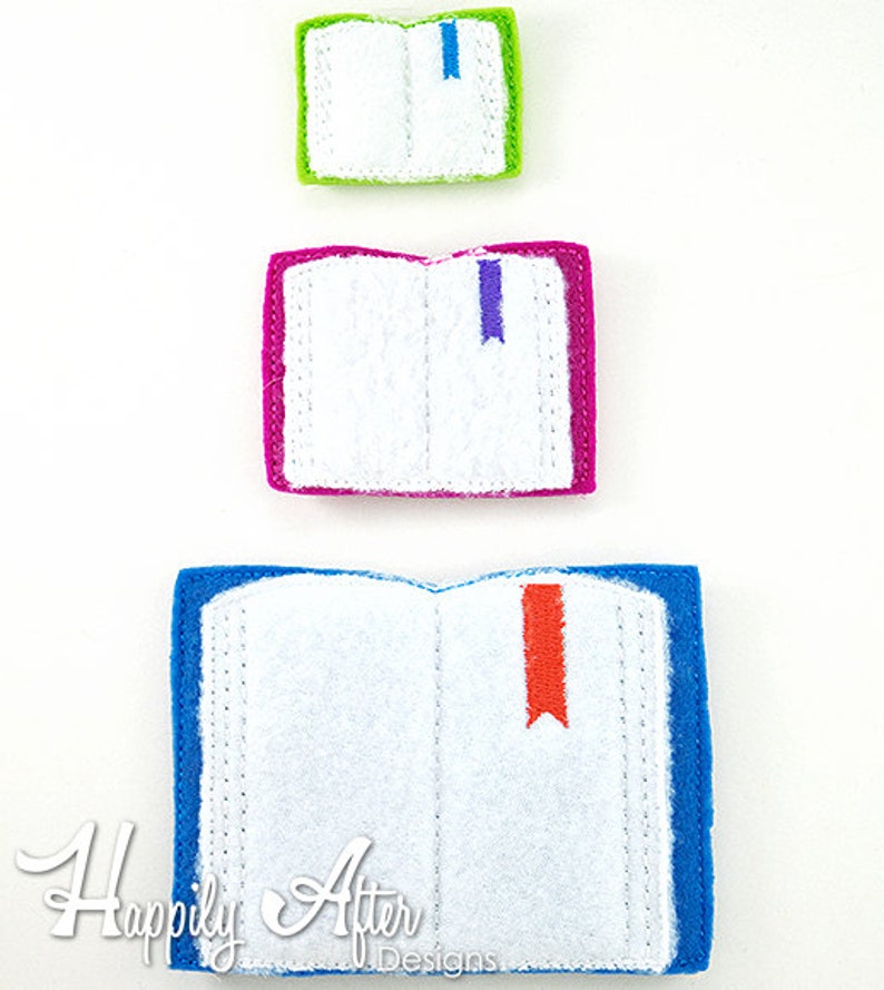 Book Feltie Embroidery Design Book Feltie Machine | Etsy