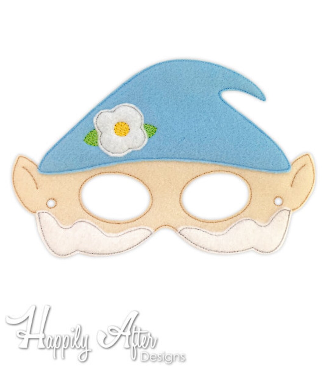 Garden Gnome Mask Embroidery Design, Gnome Mask, Machine Embroidery ...