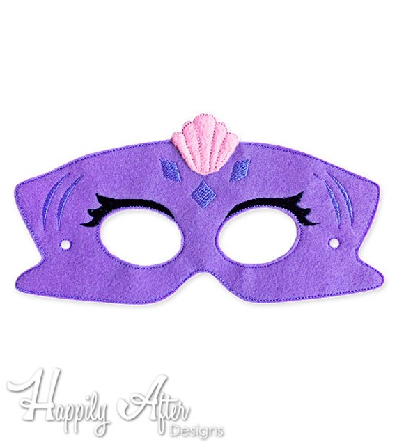 Mermaid Mask Embroidery Design Mermaid Mask Machine | Etsy