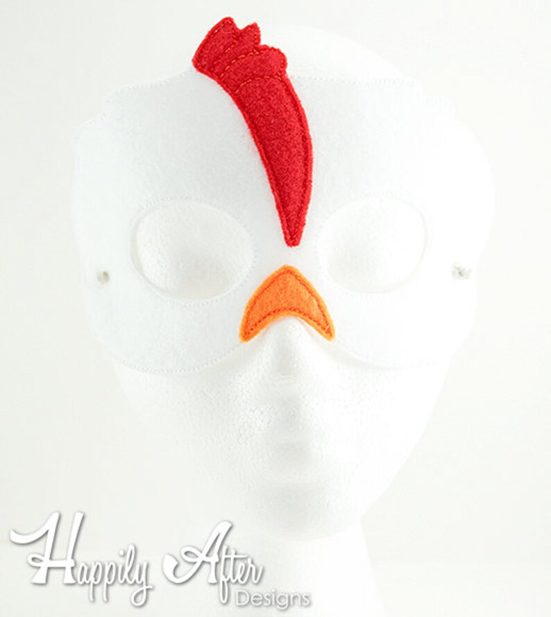 Chicken Mask Embroidery Design, Chicken Mask, Chicken Machine ...
