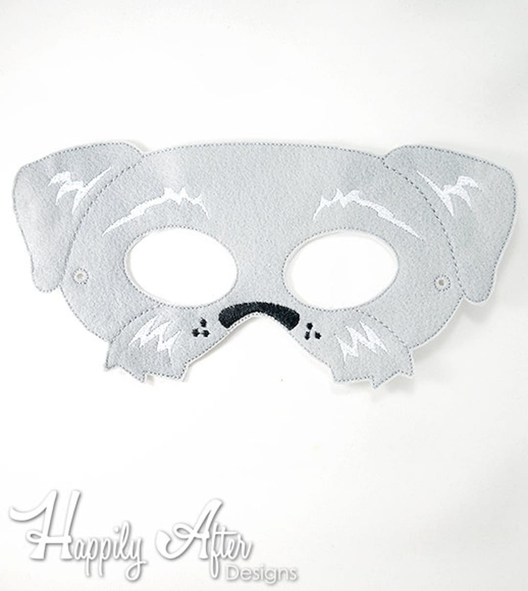 Schnauzer Mask Embroidery Design, Schnauzer Mask, Dog, Machine ...
