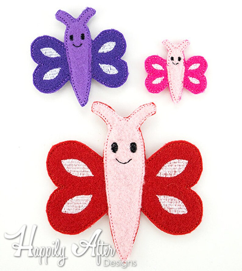 Buttefly Feltie Embroidery Design Butterfly Feltie Machine | Etsy
