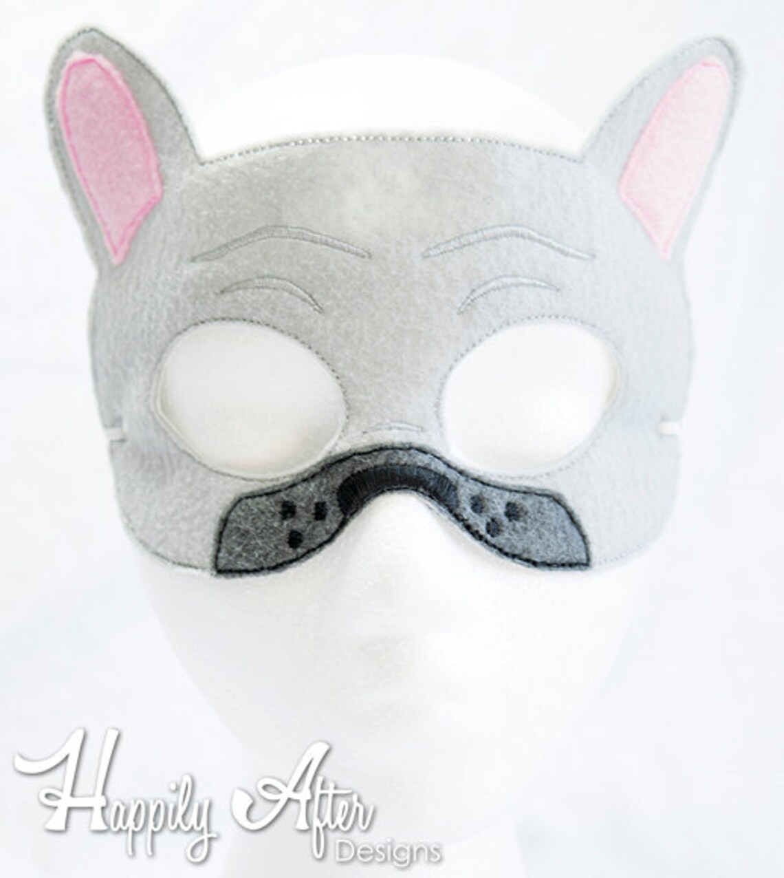 French Bulldog Mask Embroidery Design Dog Mask Machine | Etsy