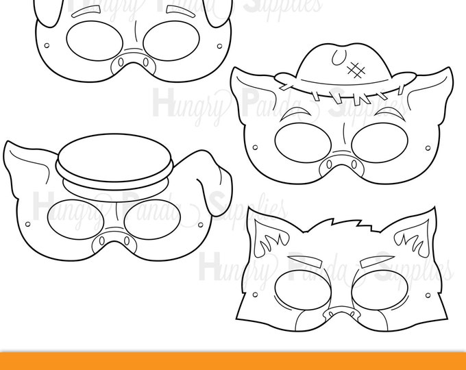 Cats Printable Coloring Masks Cat Masks Kitty Mask Kitten - Etsy