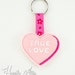 Candy Heart Keychain Embroidery Design, Heart, Candy, Keychain ...
