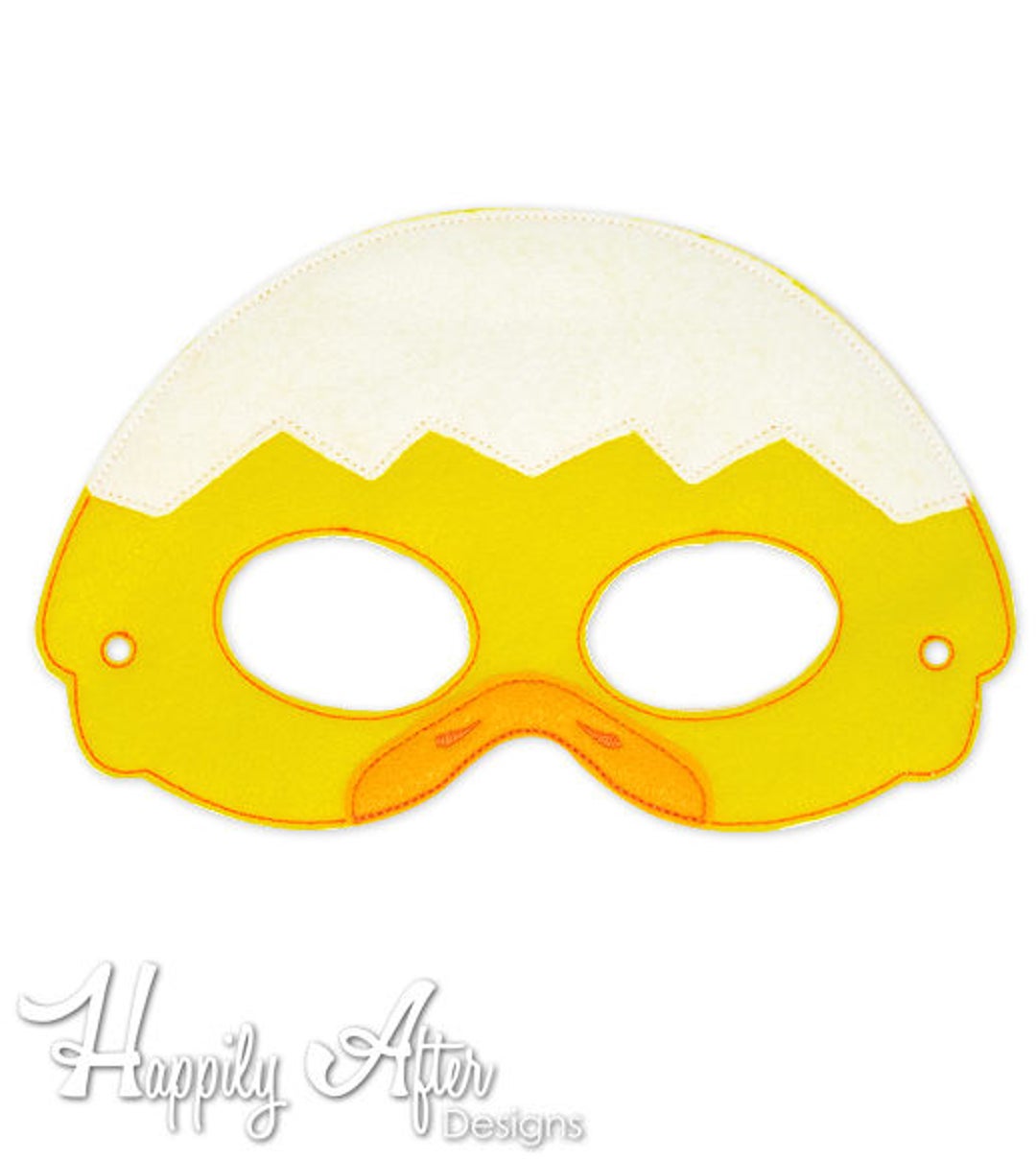 Baby Chick Mask Embroidery Design, Chick Mask, Machine Embroidery, ITH ...