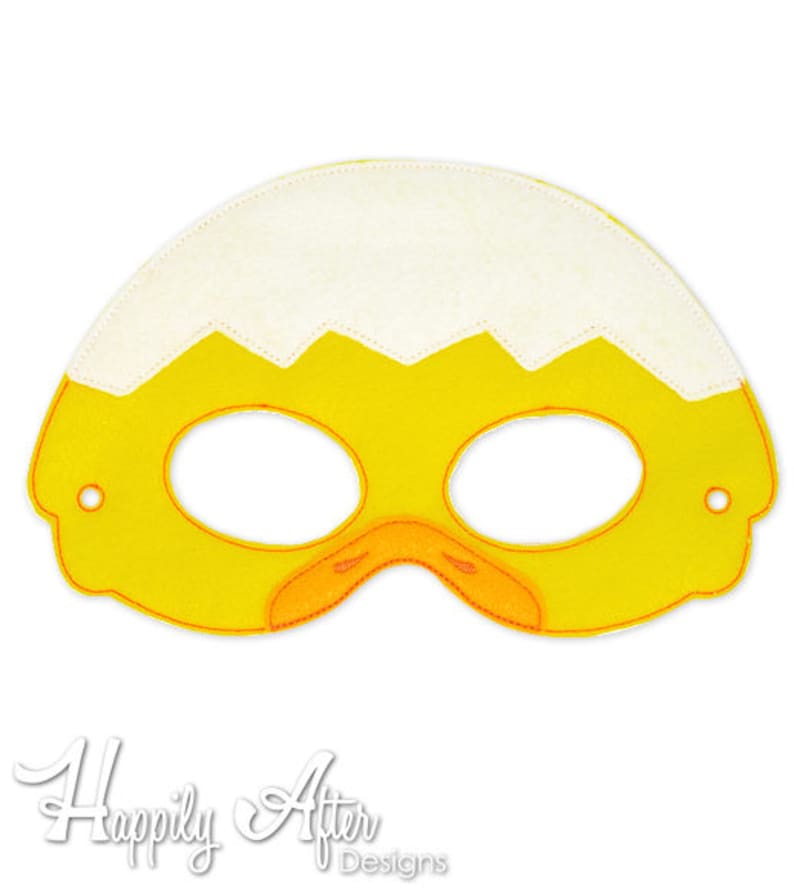 Baby Chick Mask Embroidery Design Chick Mask Machine - Etsy