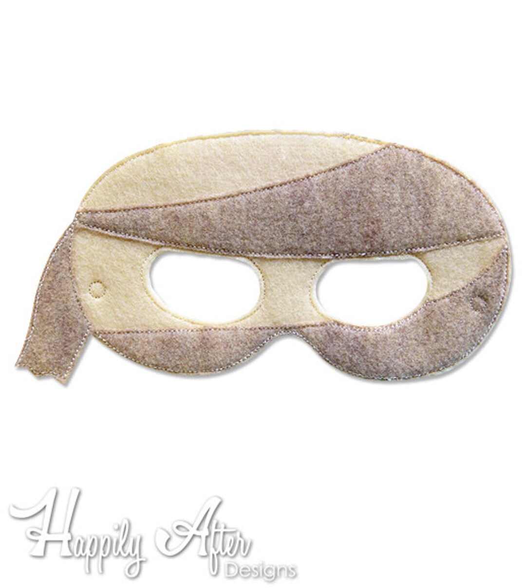 Mummy Mask Embroidery Design, Mummy Mask, Machine Embroidery, ITH Mask ...