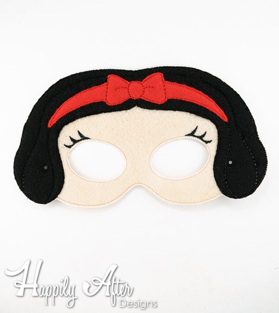 Sewing & Fiber Craft Supplies & Tools Snow White Mask Embroidery Design ...