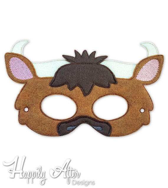 Wildebeest Mask Template Antelope Mask Stock Illustrations – 115