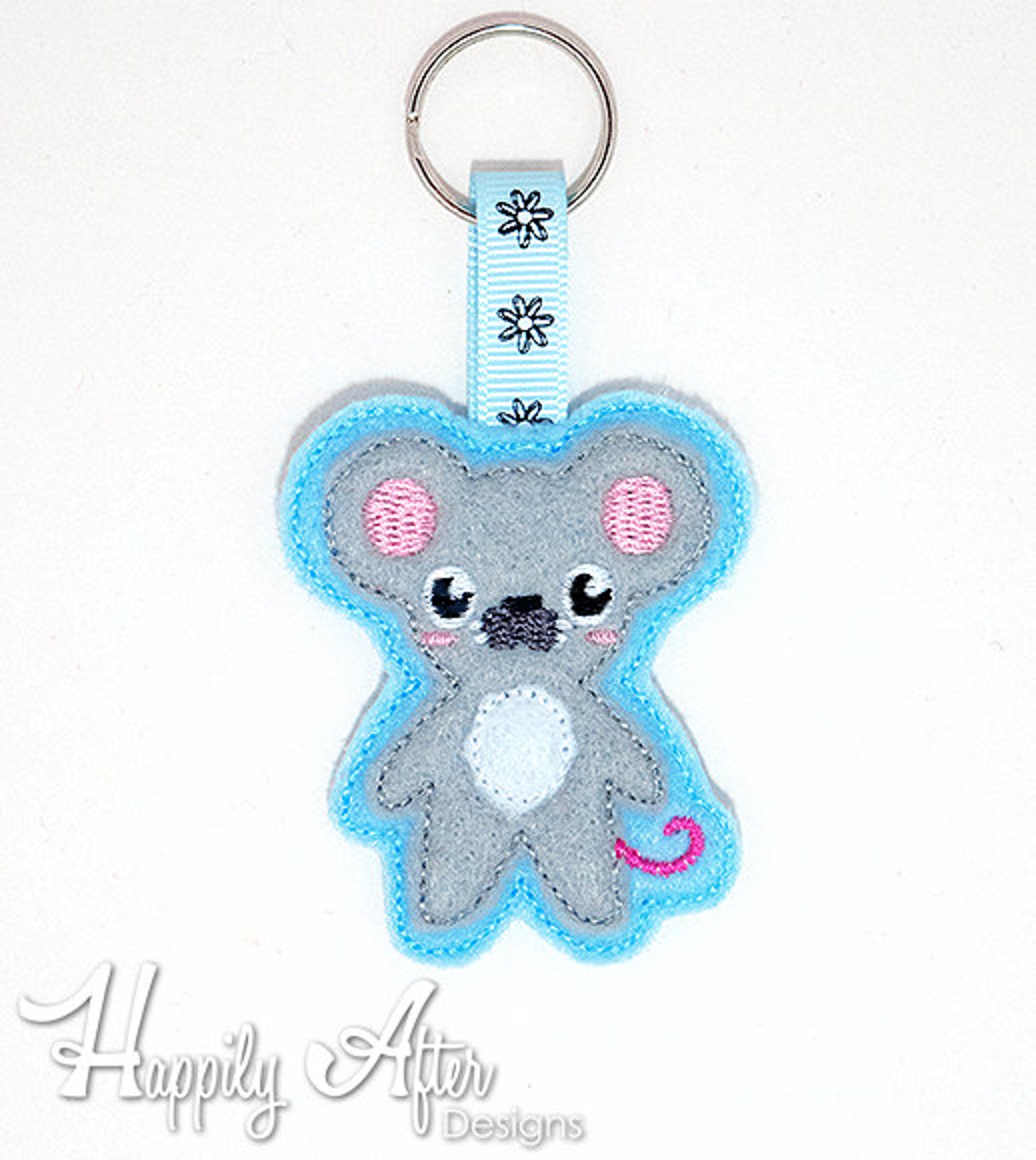 Chinese Year of Rat Keychain Embroidery Design Rat Keychain - Etsy