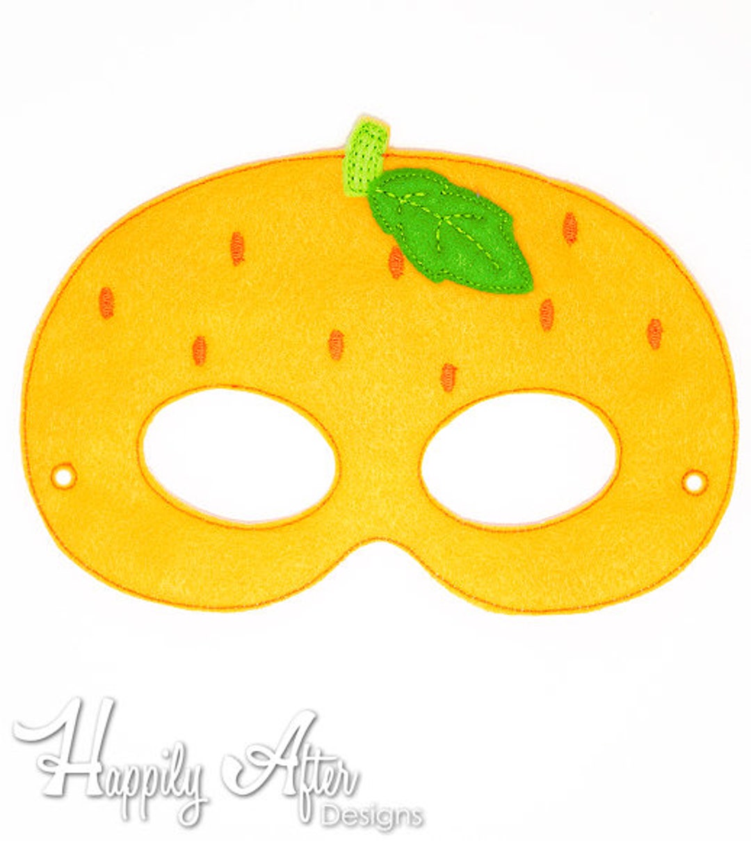 Orange Mask Embroidery Design, Orange Mask, Machine Embroidery, ITH ...