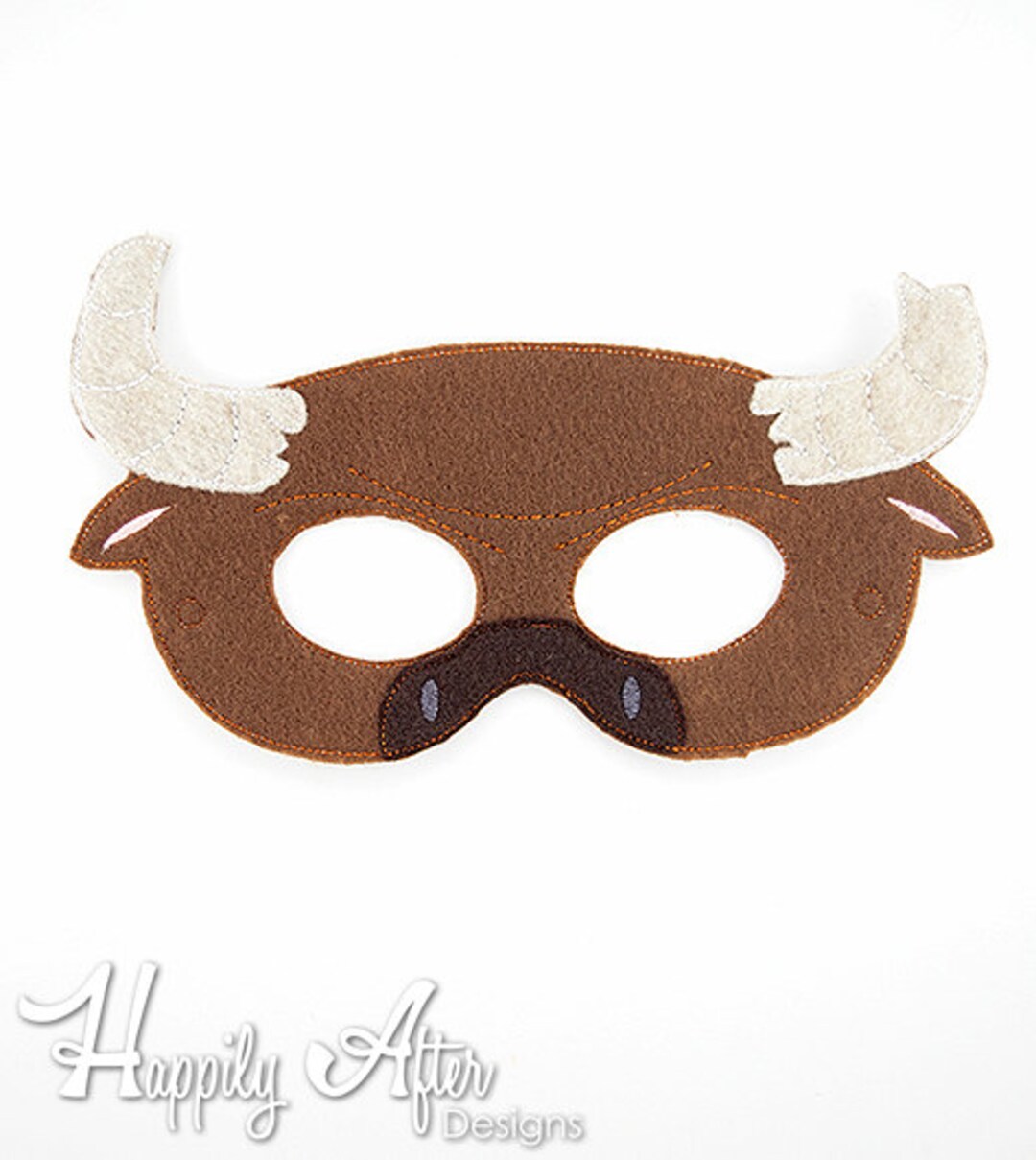 Minotaur Mask Embroidery Design, Bull Mask, Machine Embroidery, ITH ...