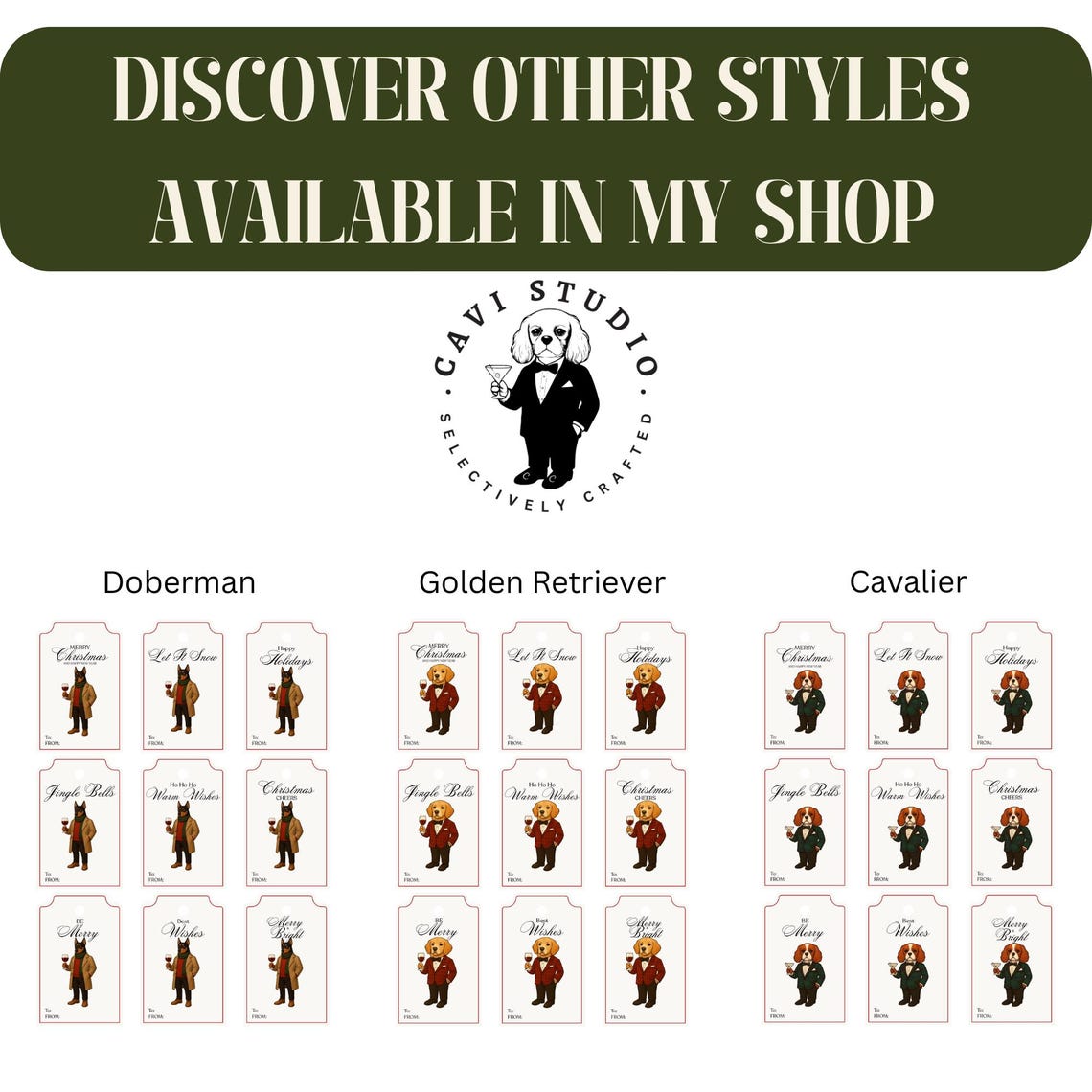 Cane Corso Christmas Gift Tags – Printable Dog Breed Labels (PDF) - Etsy