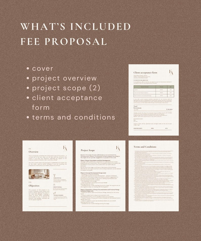Interior Design Client Toolkit | Presentation Template, FF&E Schedule ...