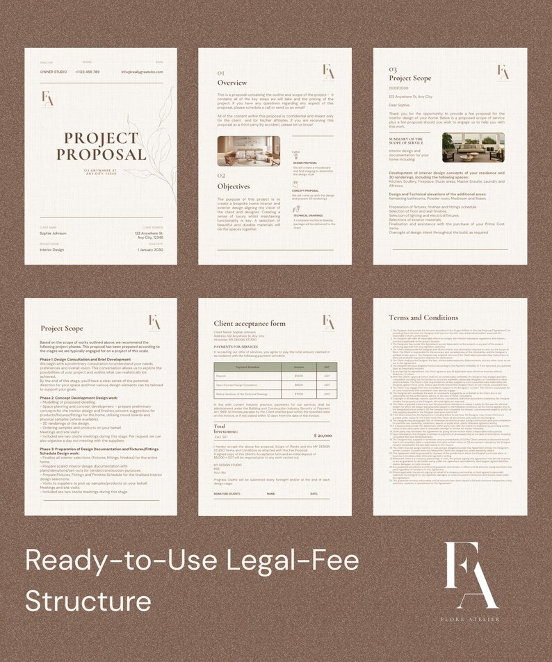 Interior Design Client Toolkit | Presentation Template, FF&E Schedule ...