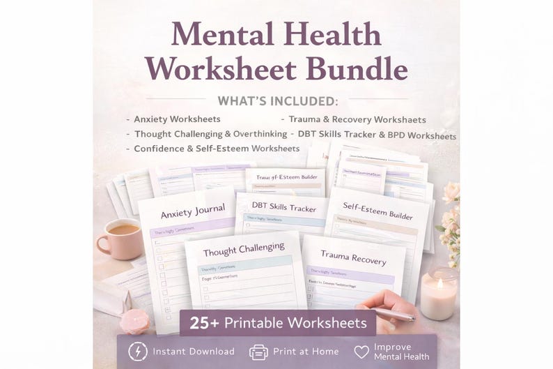 Mental Health Bundle Templates - Etsy