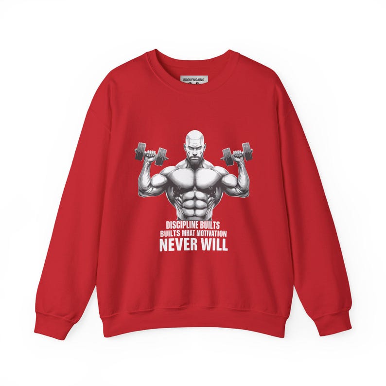 Muscular Weightlifter Illustration Sweatshirt | Bodybuilding ...