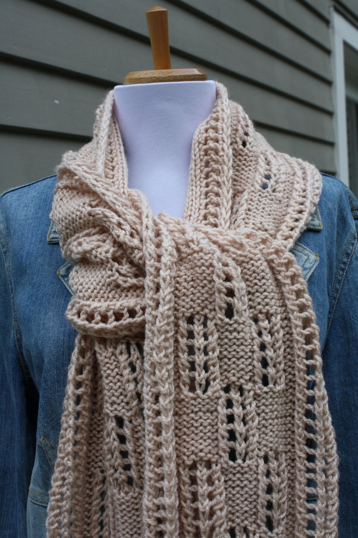 Knitted Scarf, Worsted Weight, Written and Charted PDF Format - Etsy
