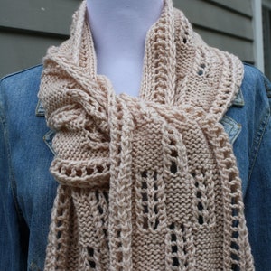 Knitted Scarf, Worsted Weight, Written and Charted PDF Format - Etsy