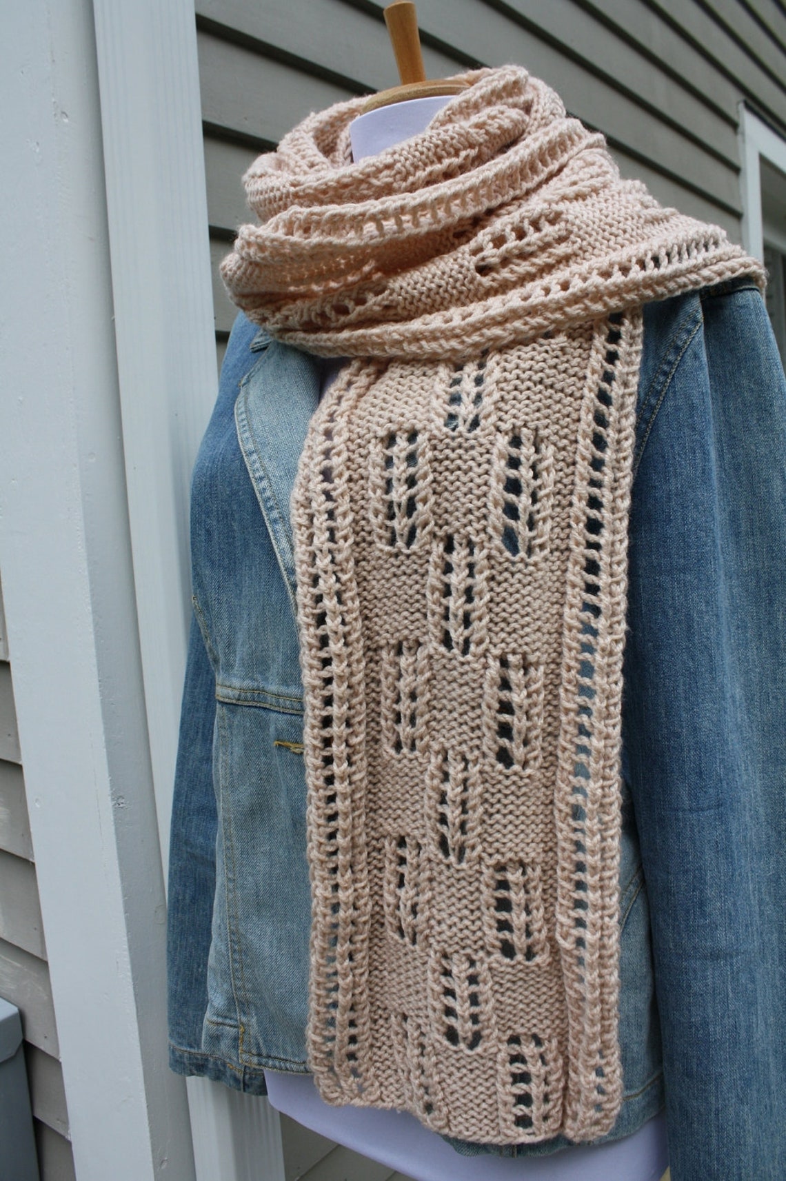 Knitted Scarf, Worsted Weight, Written and Charted PDF Format - Etsy