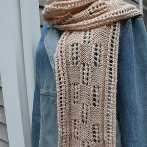 Knitted Scarf, Worsted Weight, Written and Charted PDF Format - Etsy