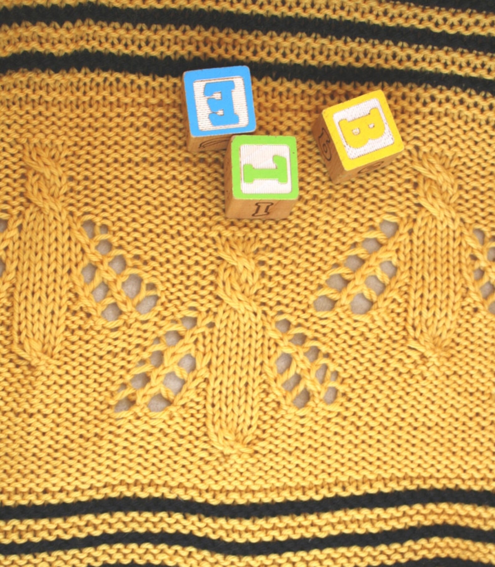 Buzzy Bee Baby Blanket, Knitting Pattern, PDF - Etsy