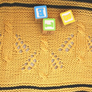 Buzzy Bee Baby Blanket, Knitting Pattern, PDF - Etsy