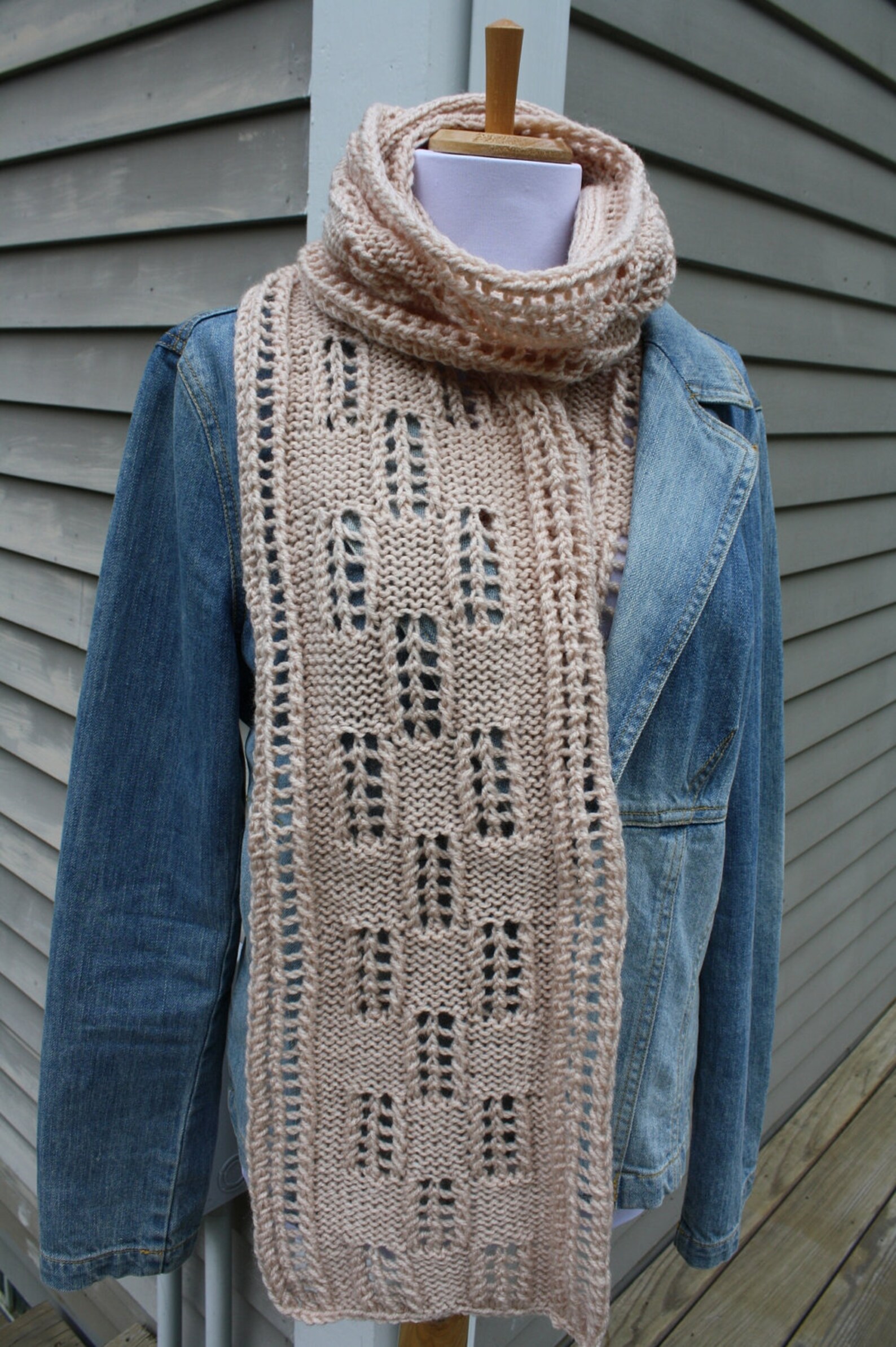 Knitted Scarf, Worsted Weight, Written and Charted PDF Format - Etsy