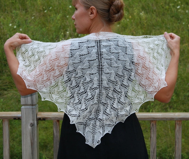 Triangular Lace Shawl liliana, Knitting Pattern, PDF Download - Etsy