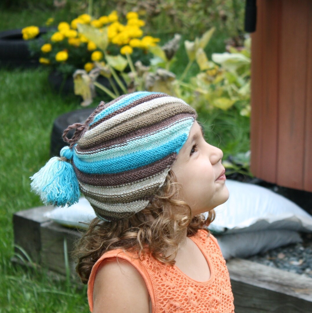 Diagonal Stripe Hat, Knitting Pattern, PDF - Etsy