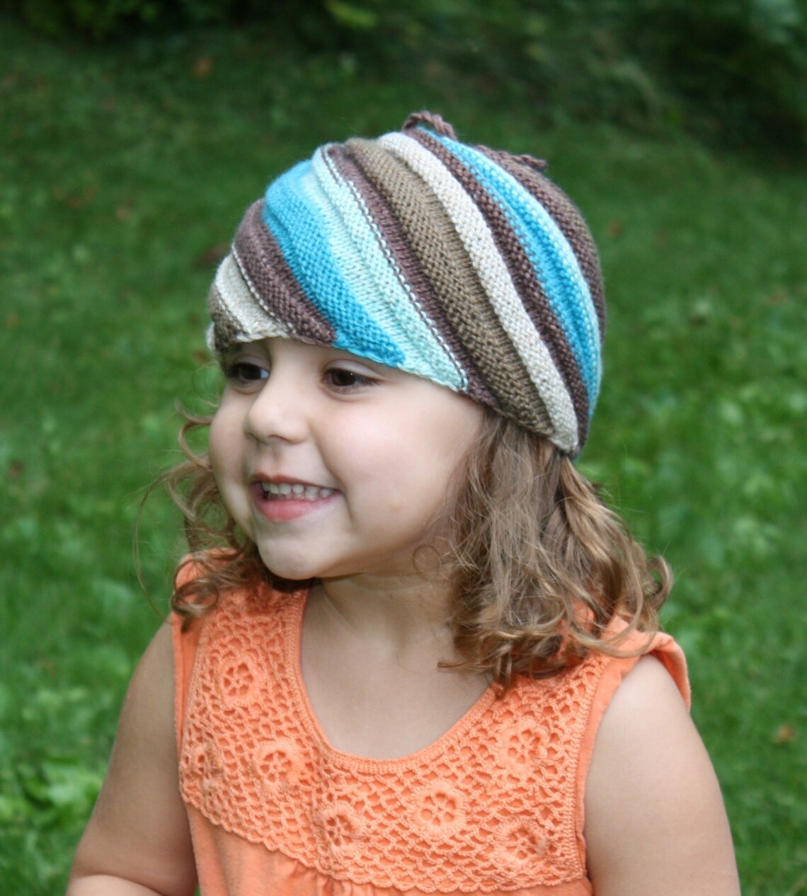 Diagonal Stripe Hat, Knitting Pattern, PDF - Etsy
