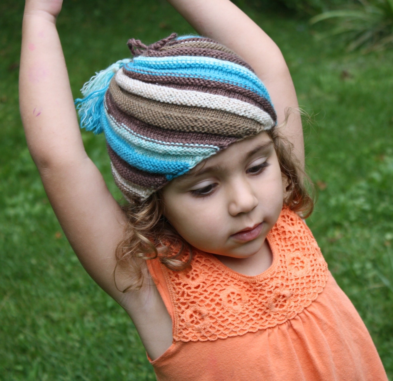 Diagonal Stripe Hat, Knitting Pattern, PDF - Etsy
